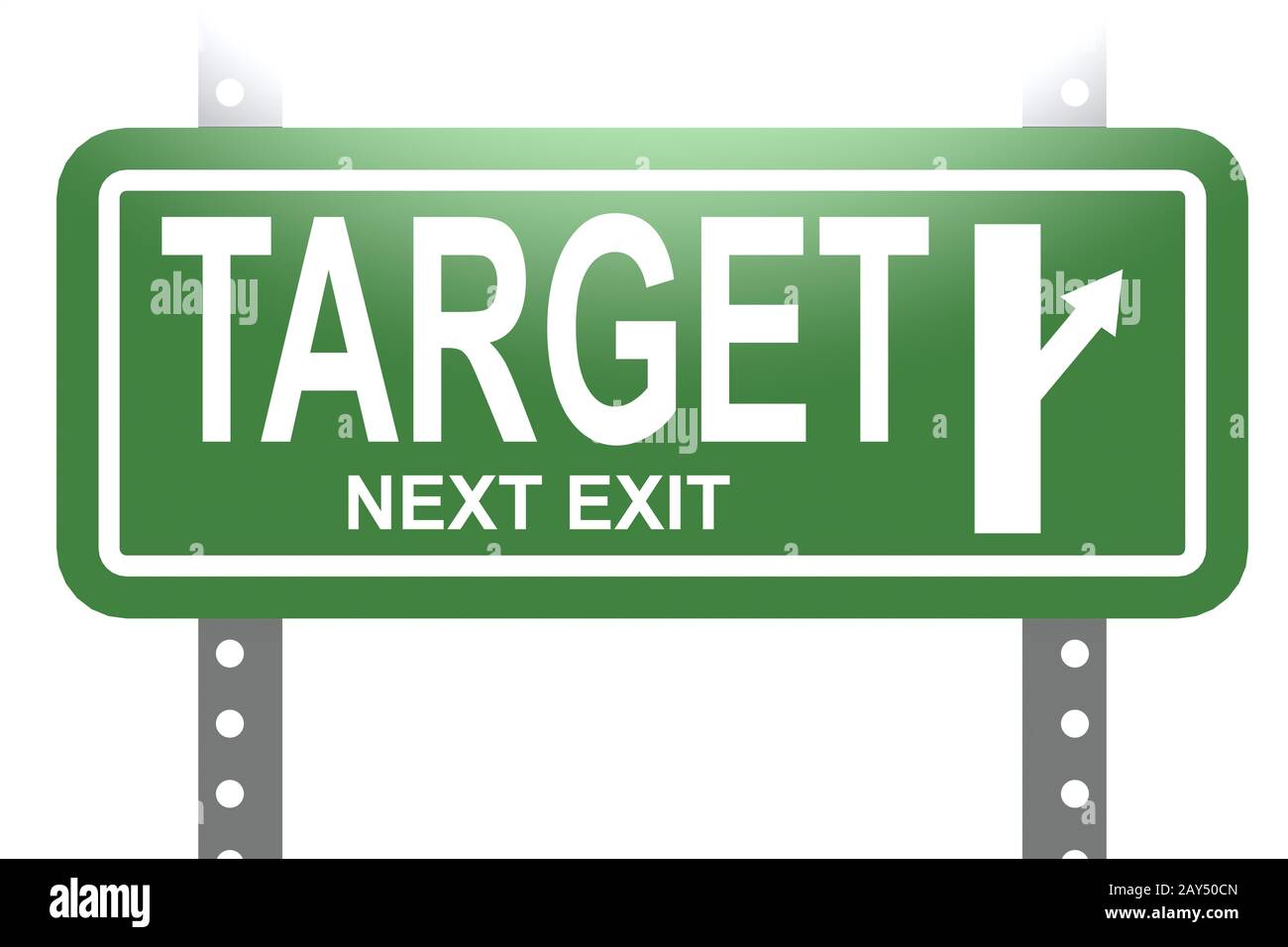 Target green sign board isolated Stock Photo - Alamy