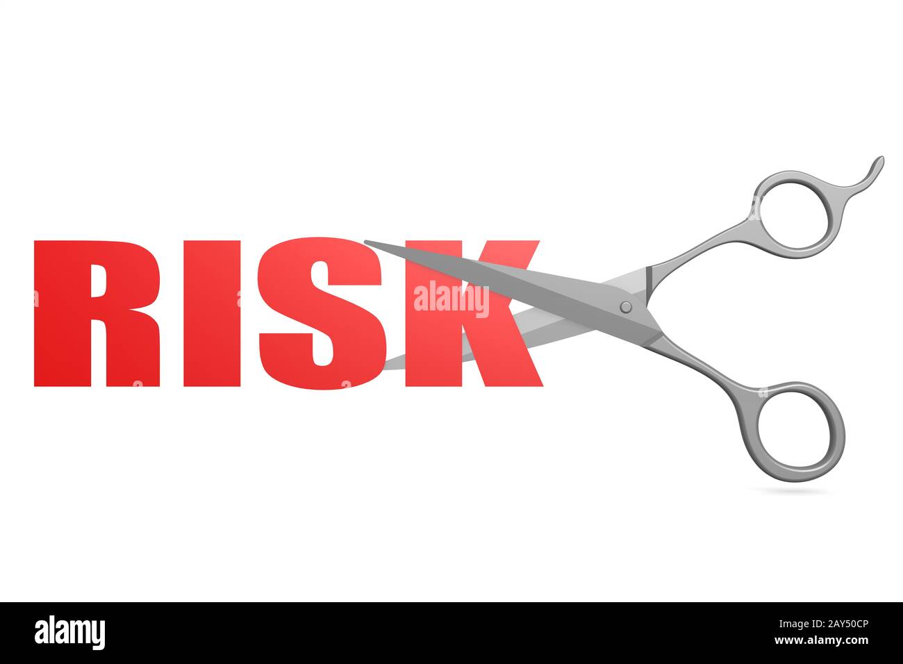 Cut risk isolated Stock Photo - Alamy