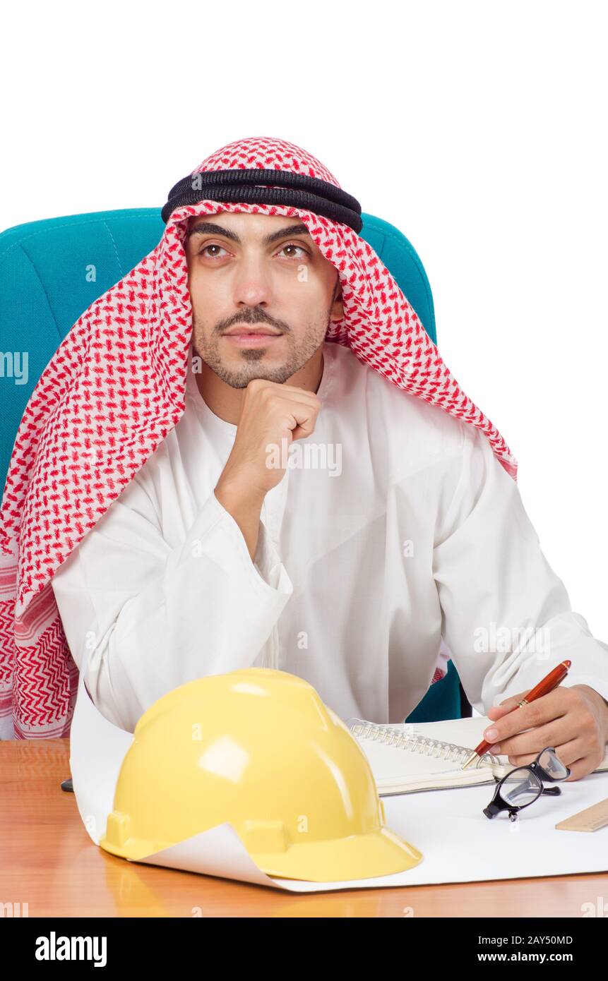 Arab man working in the office Stock Photo - Alamy
