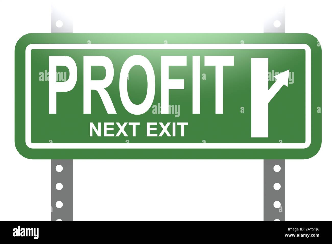 Profit green sign board isolated Stock Photo - Alamy