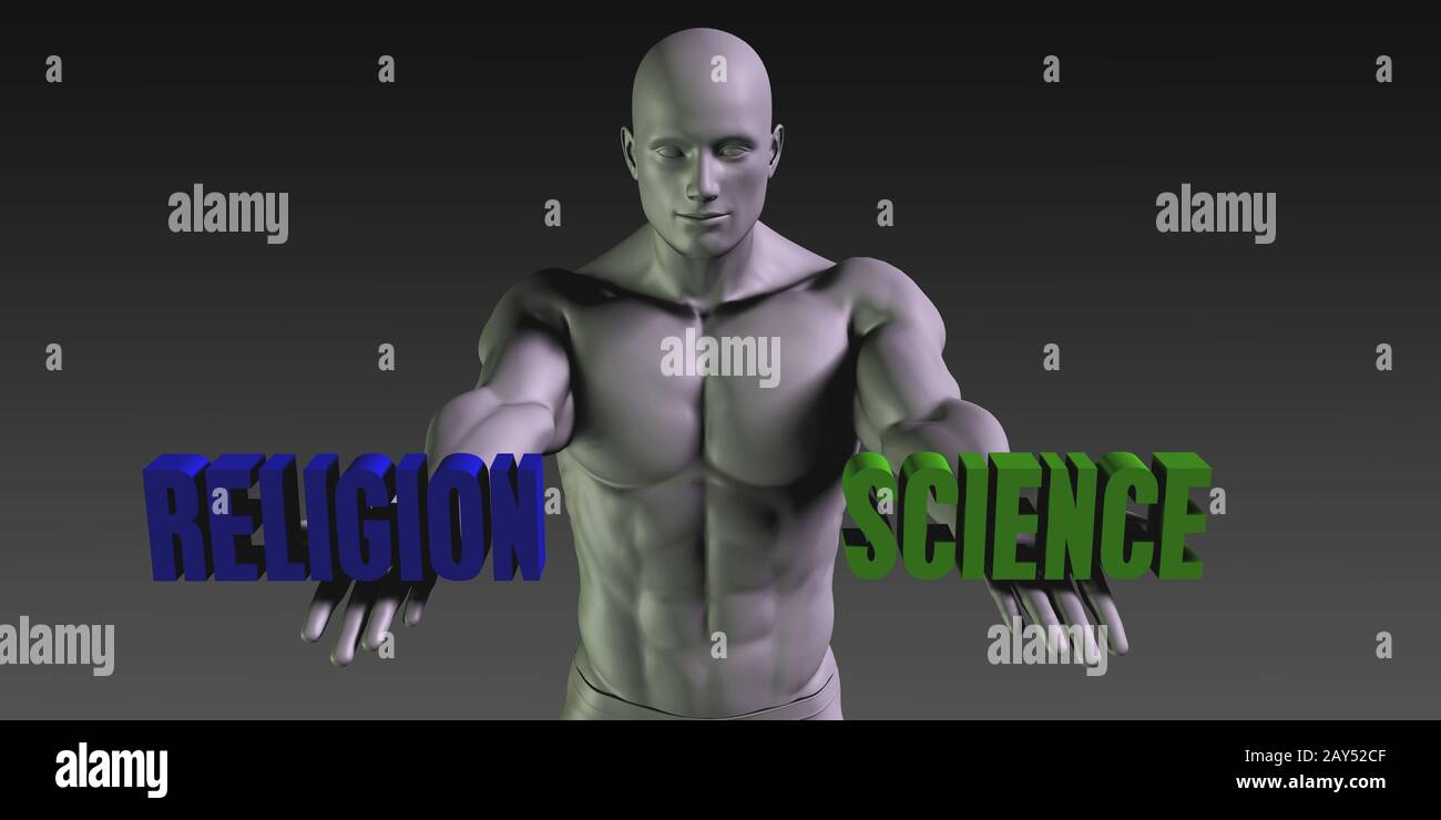 Religion vs Science Stock Photo - Alamy