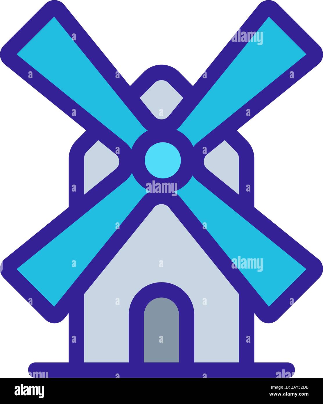 windmill icon vector. Isolated contour symbol illustration Stock Vector ...