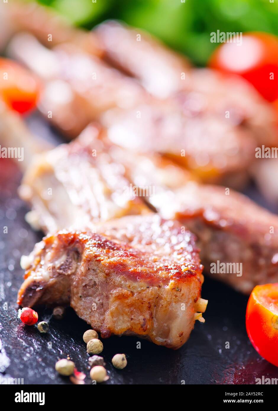 fried chop meat Stock Photo - Alamy