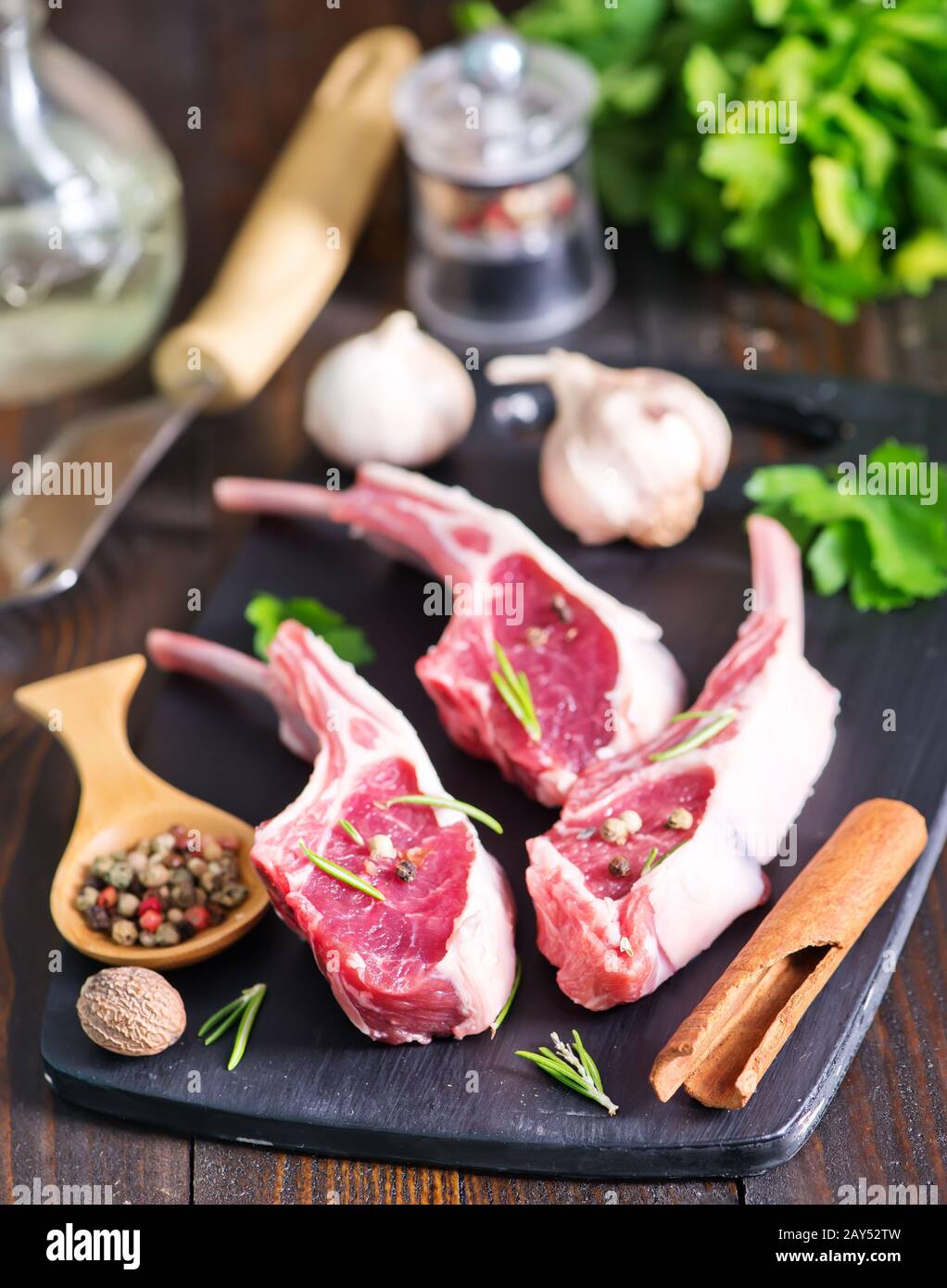 raw chop meat Stock Photo - Alamy