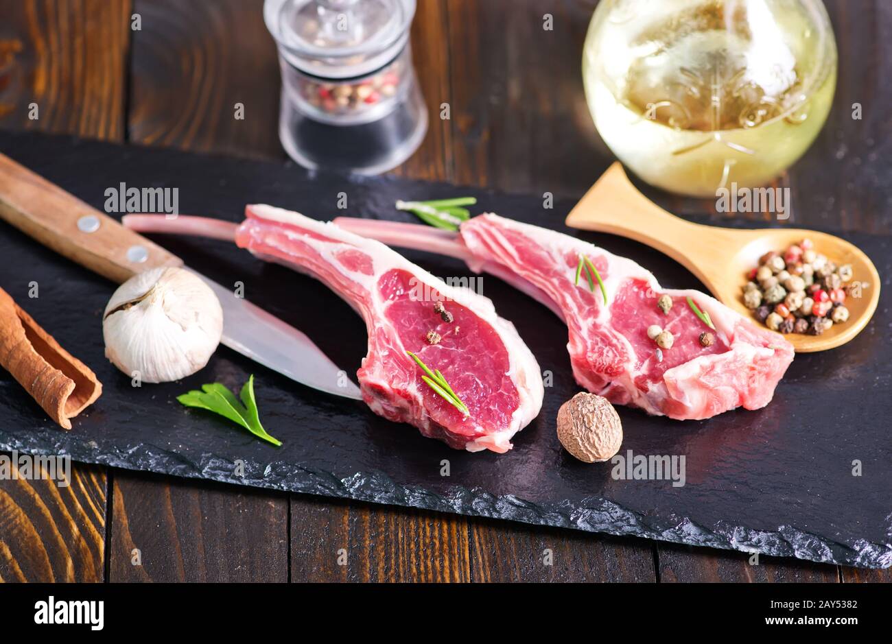 raw chop meat Stock Photo - Alamy