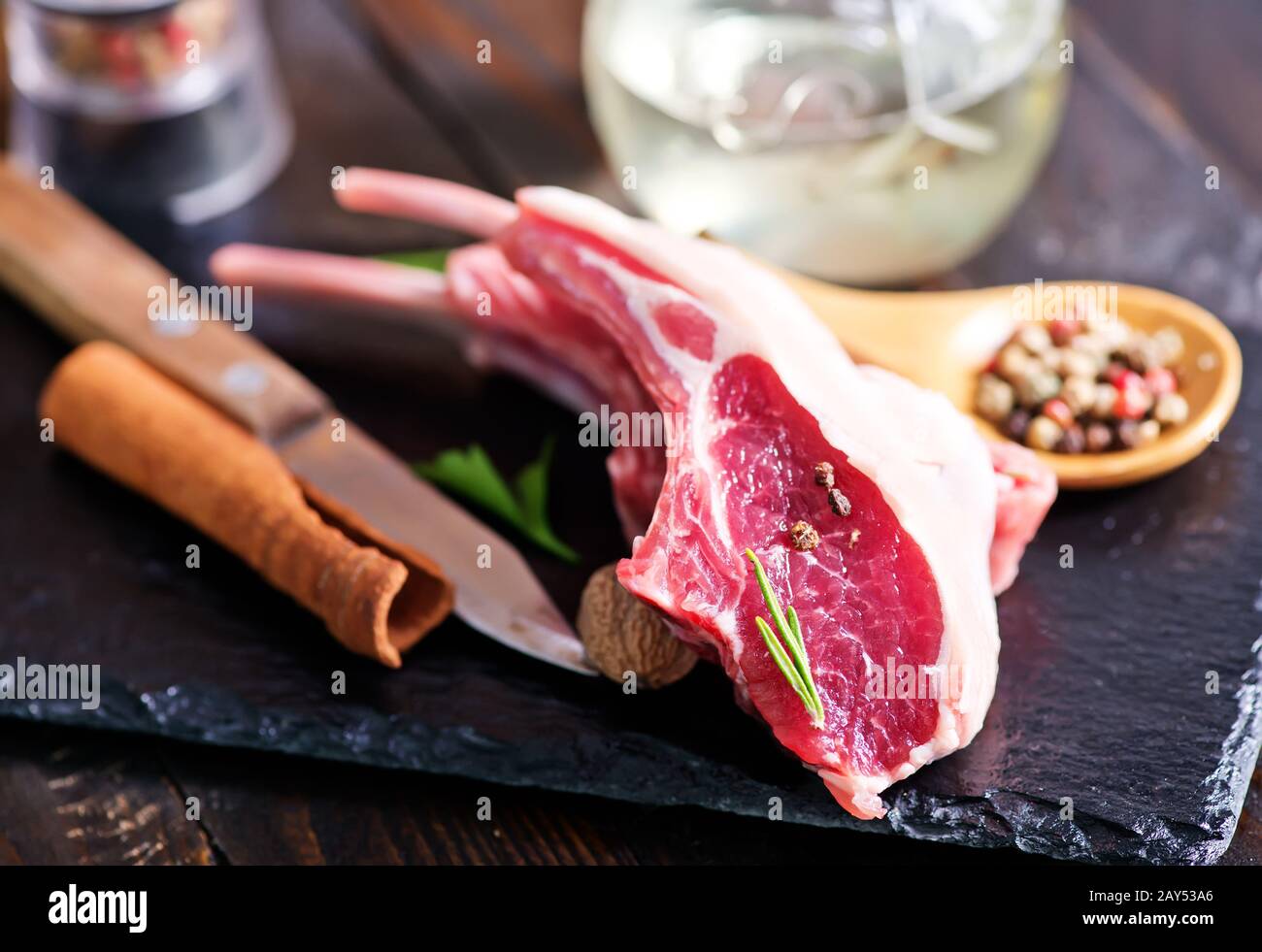 raw chop meat Stock Photo - Alamy