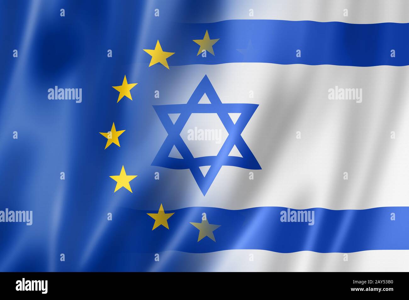Europe and Israel flag Stock Photo - Alamy