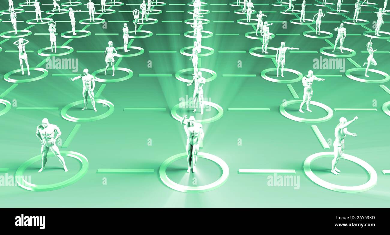 Crowd of 3D Figures Stock Photo - Alamy