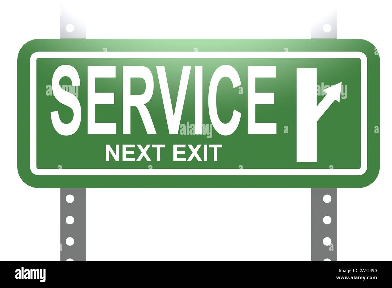 Service green sign board isolated Stock Photo - Alamy
