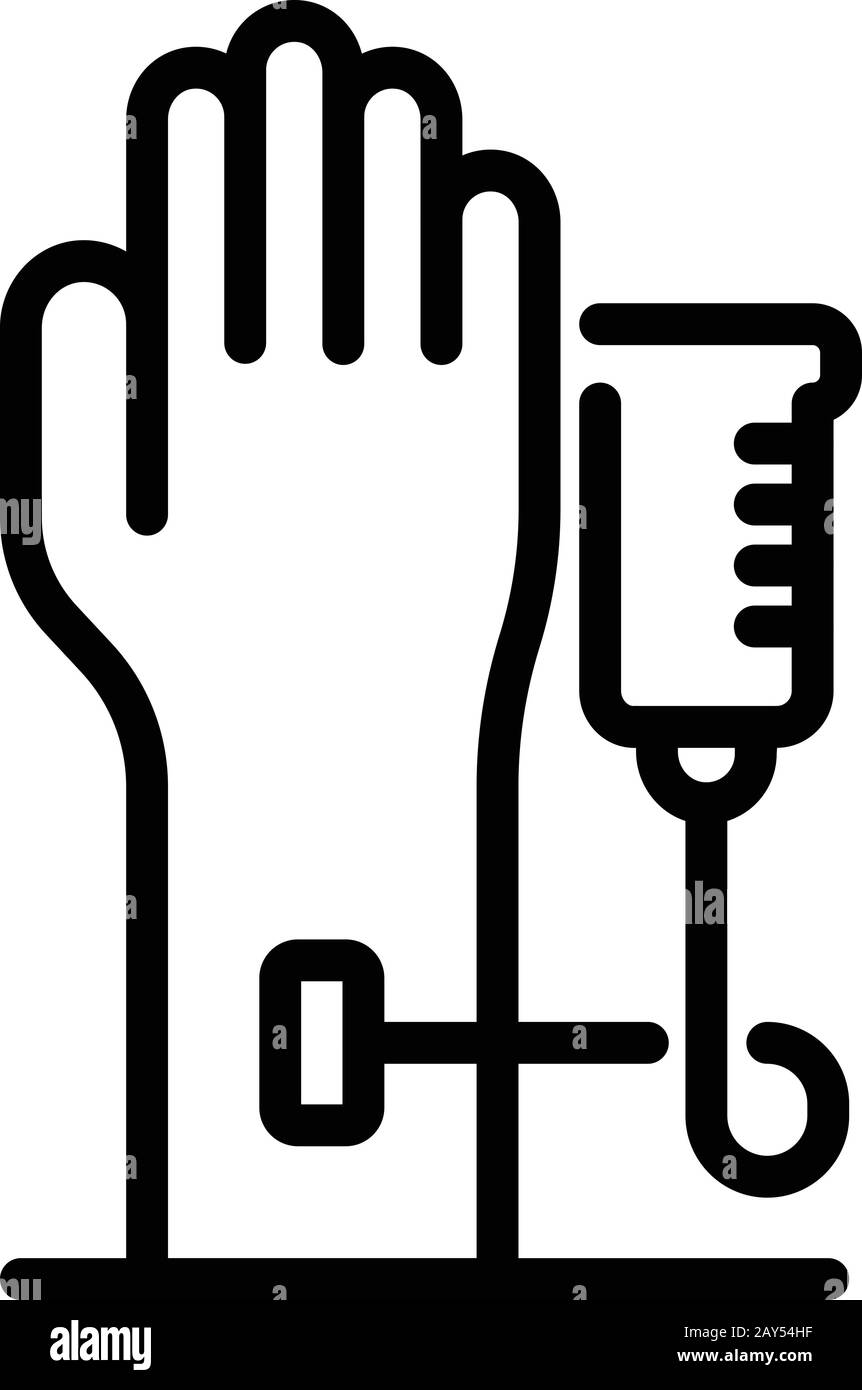 Hospital glove icon outline Black and White Stock Photos & Images - Alamy
