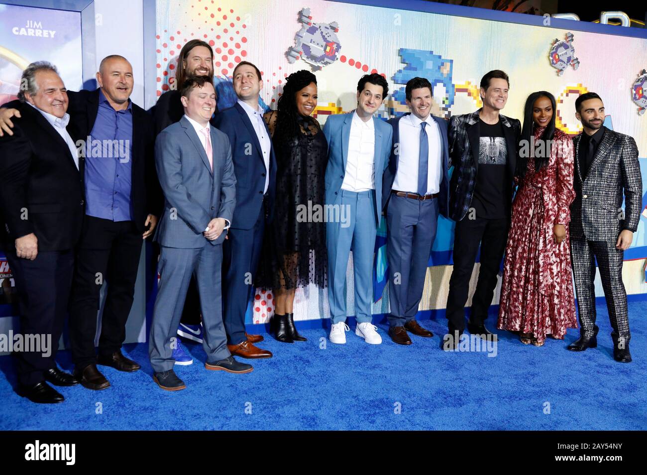 Westwood, USA. 12th Feb, 2020. Natasha Rothwell, Ben Schwartz, Jim ...