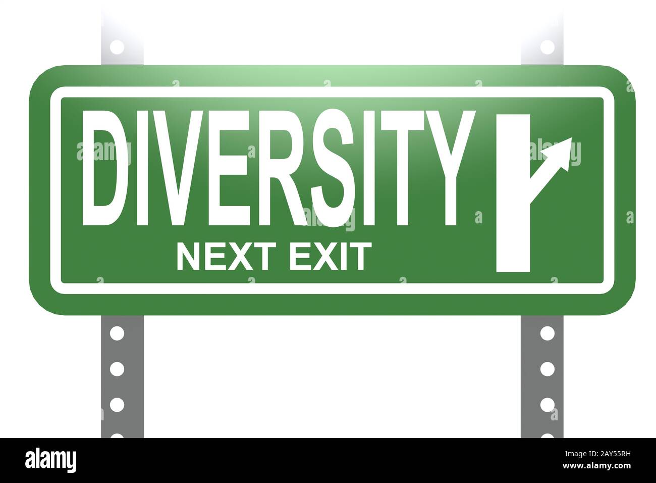 Diversity green sign board isolated Stock Photo - Alamy