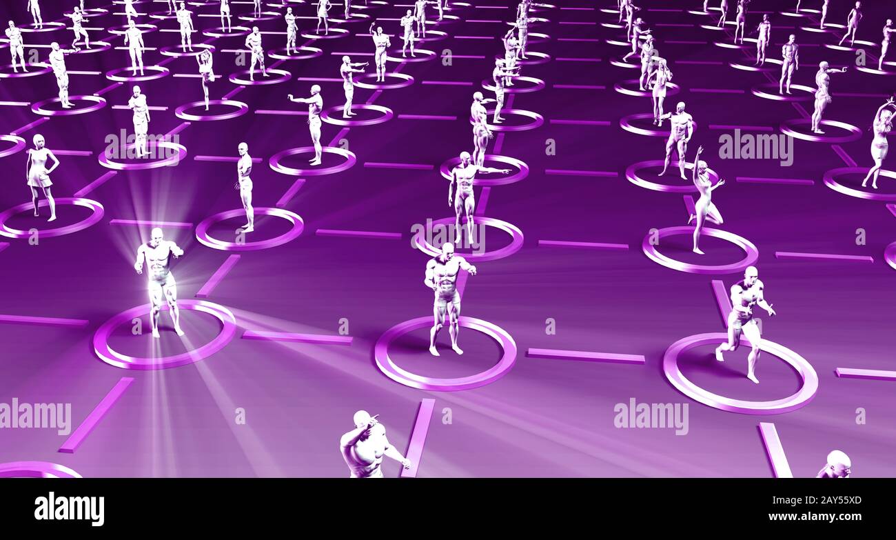 Crowd of 3D Figures Stock Photo - Alamy