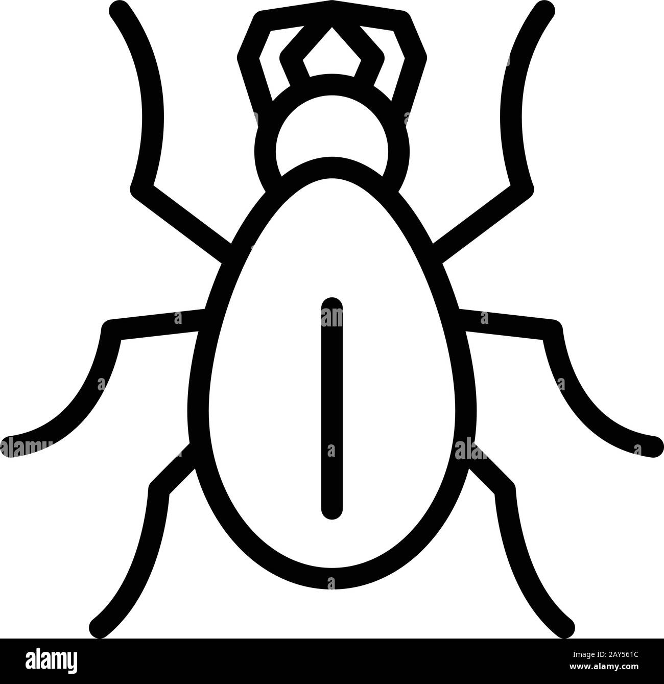 Biology bug icon, outline style Stock Vector Image & Art - Alamy