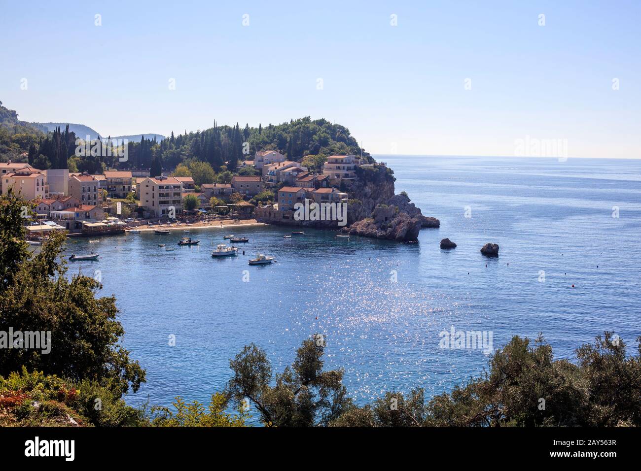 Przno village stands on a rocky land by the Adriatic sea close to Sveti ...