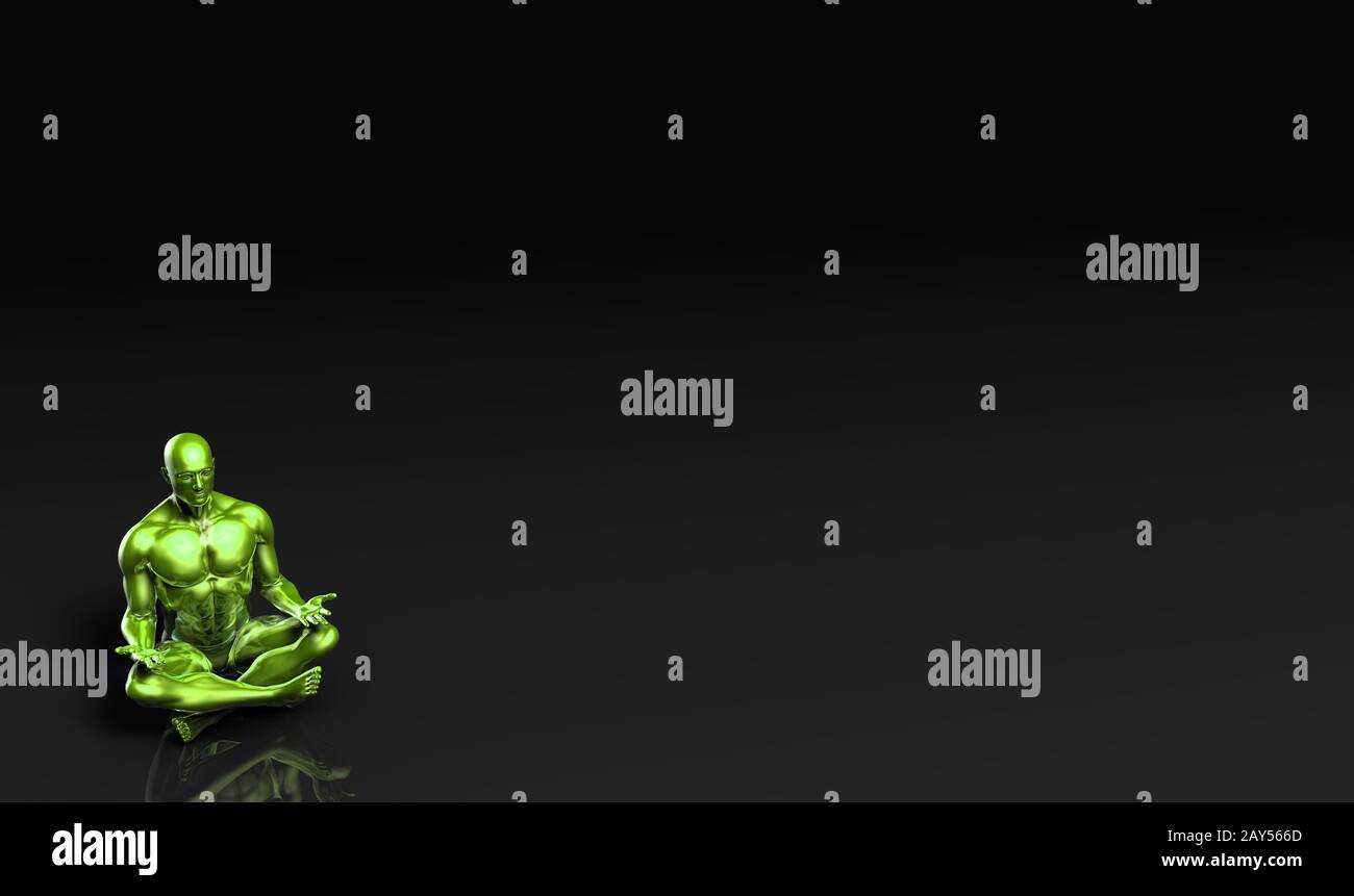 Man Sitting in the Lotus Position in Yoga Stock Photo - Alamy