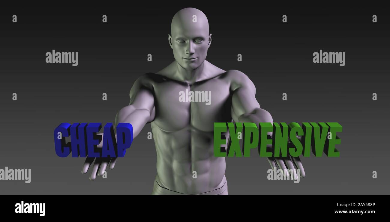 Cheap vs Expensive Stock Photo - Alamy