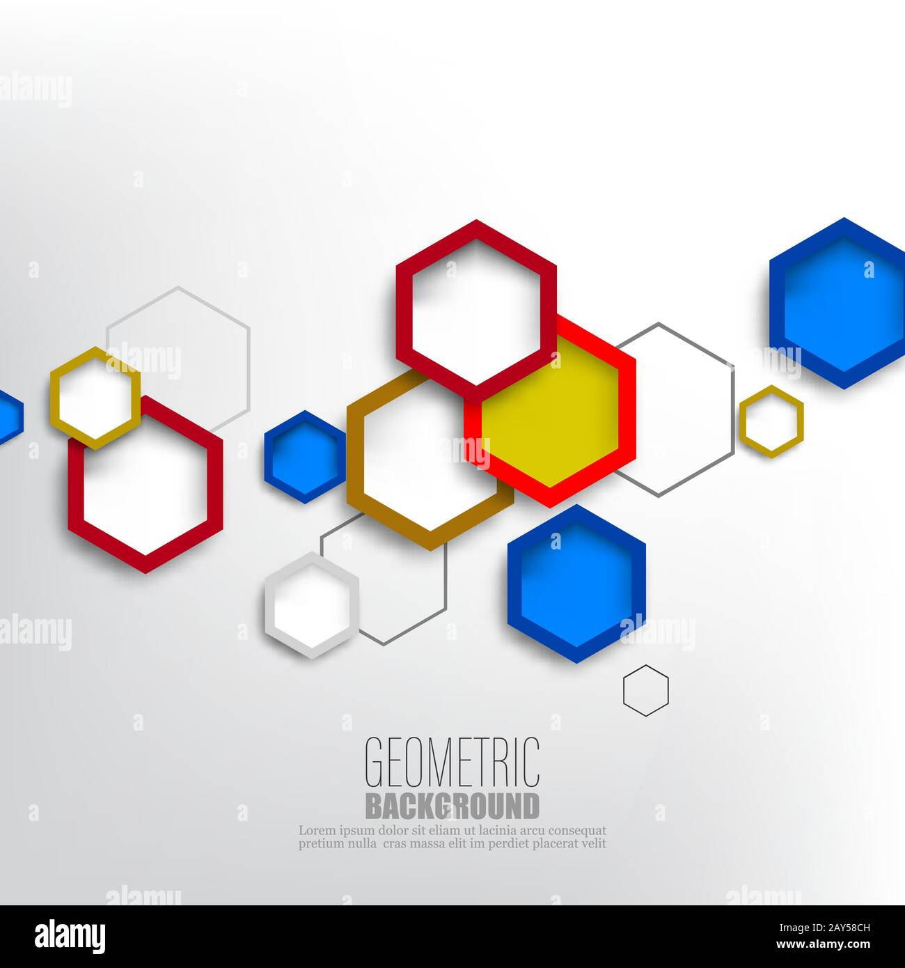 Geometric colorful hexagonal shapes background Vector background Stock ...