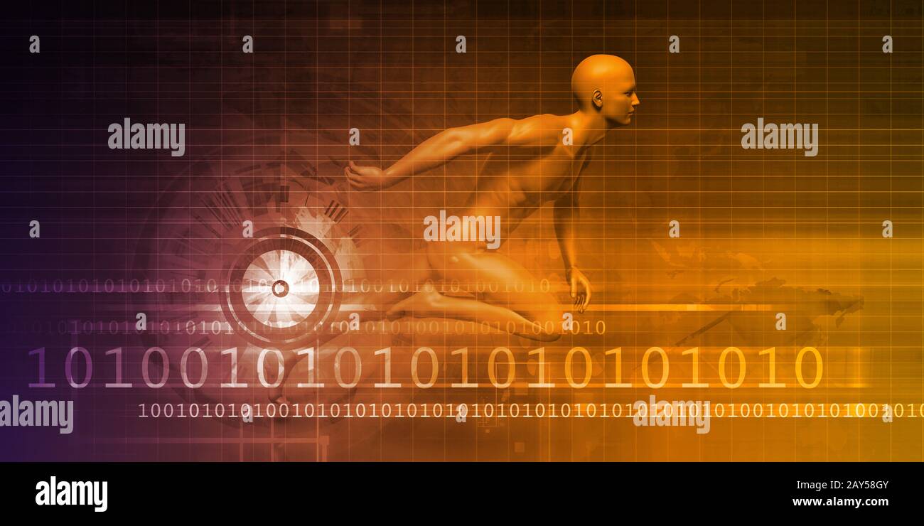 Man Machine Equilibrium Stock Photo - Alamy