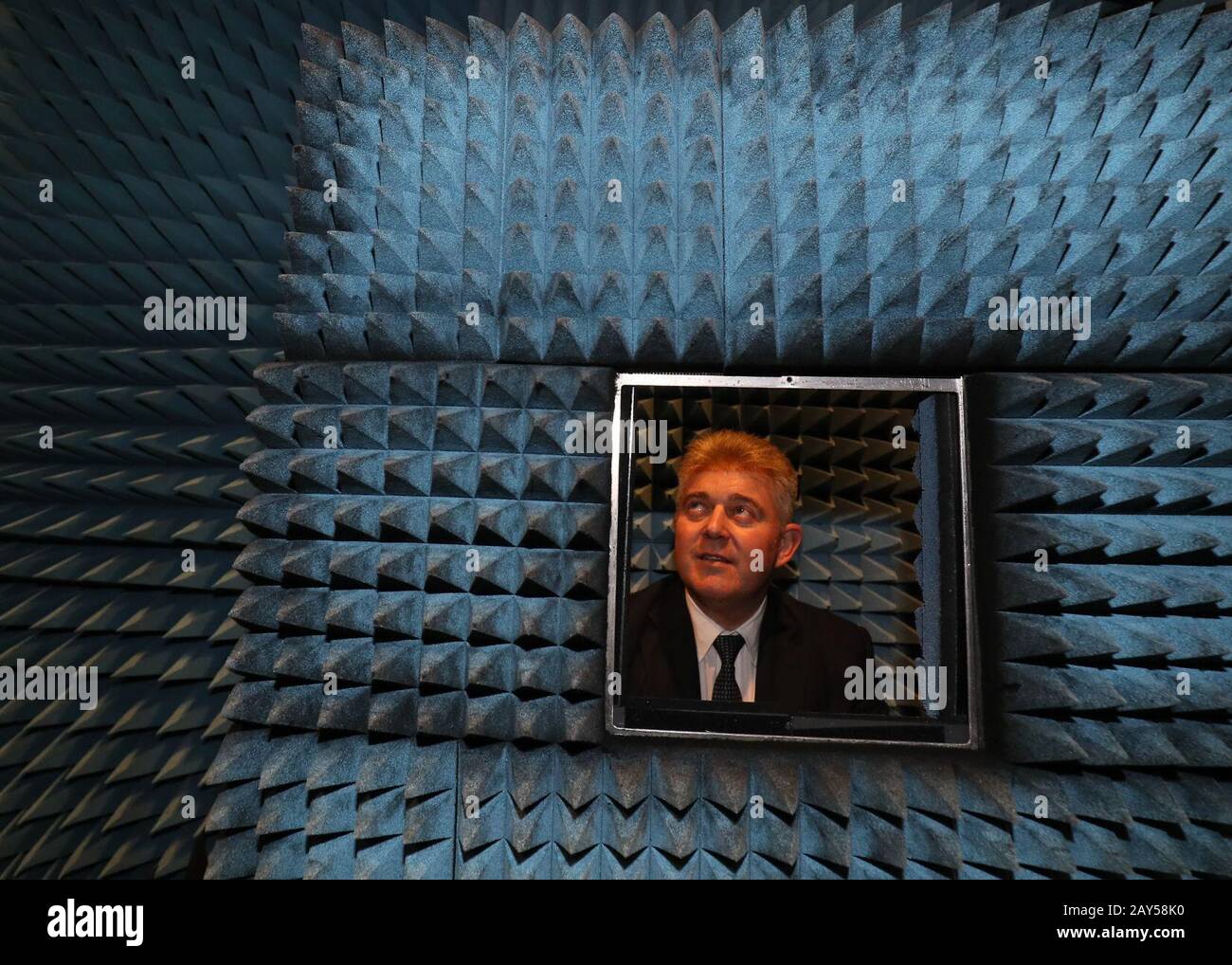 Newly appointed Northern Ireland Secretary Brandon Lewis in an anechoic ...