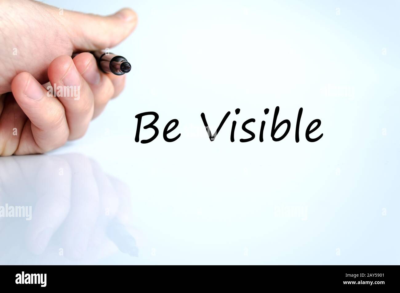 Be visible text concept Stock Photo - Alamy