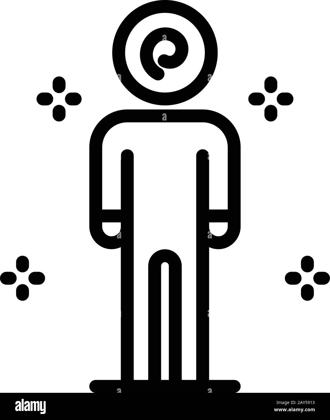 Human hypnosis icon, outline style Stock Vector Image & Art - Alamy