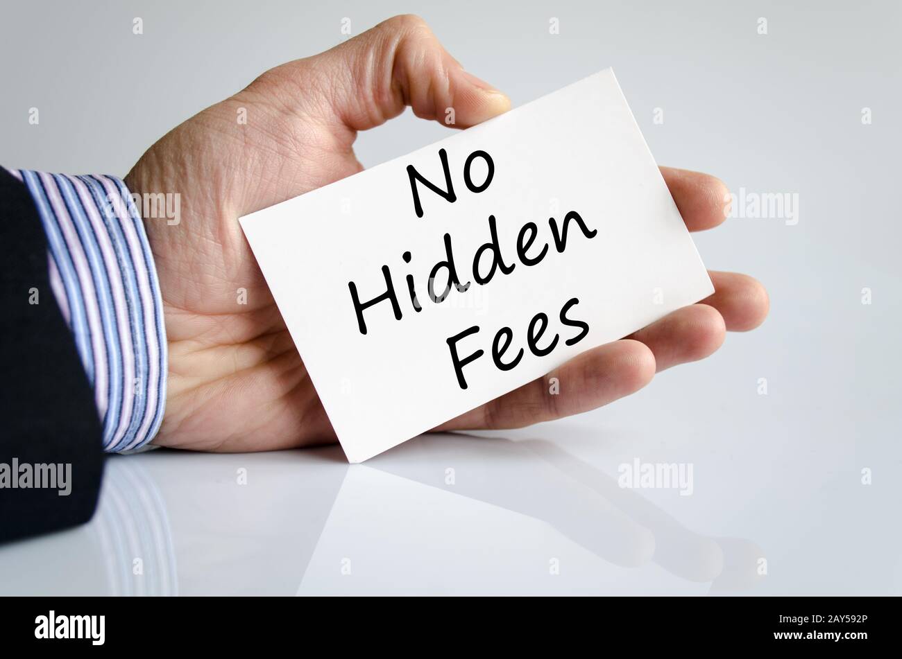 No hidden fees text concept Stock Photo - Alamy