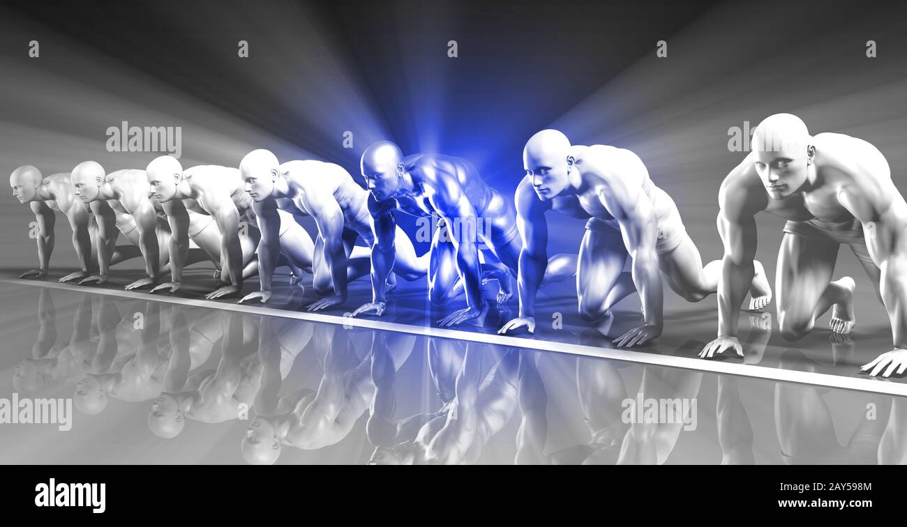 Futuristic Science Race Stock Photo - Alamy