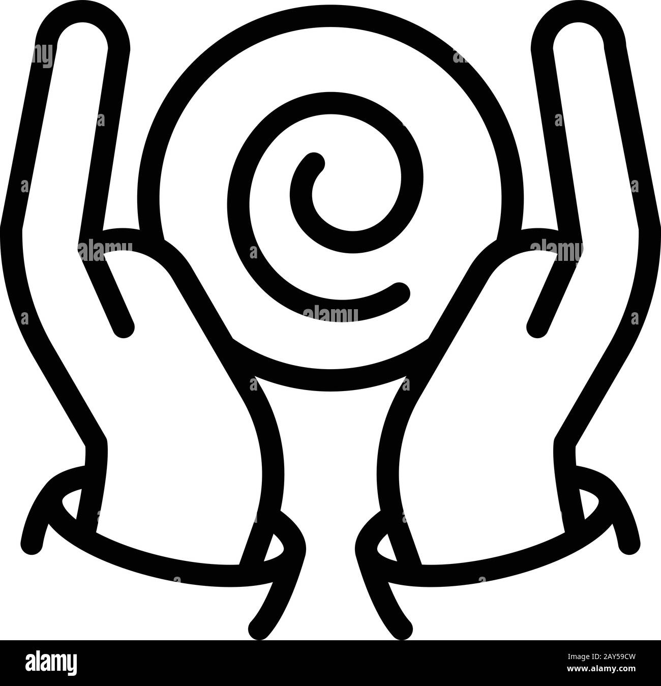 Hands hypnosis icon, outline style Stock Vector Image & Art - Alamy