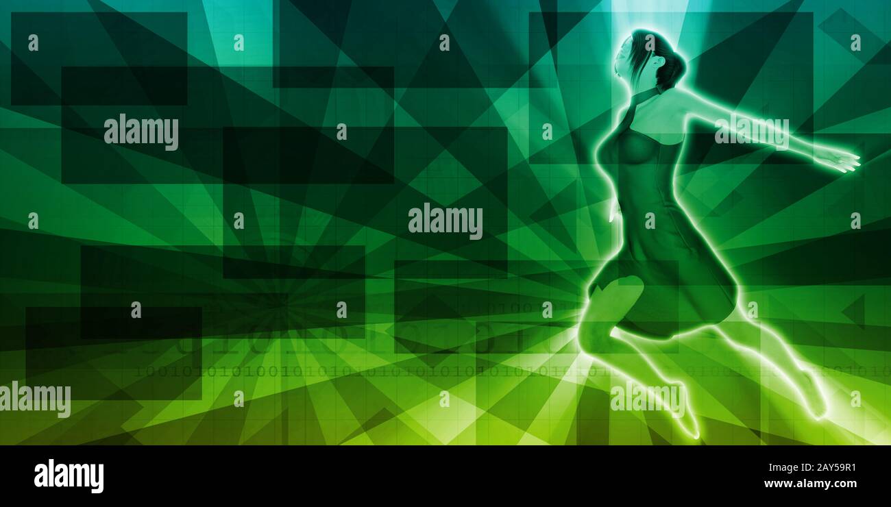 Background with Dancing Girl Stock Photo - Alamy