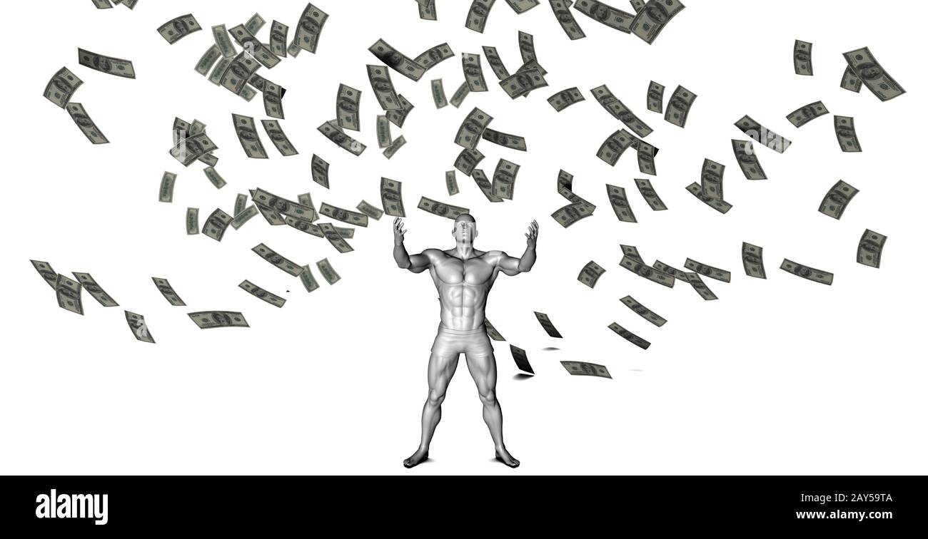 Raining money concept Cut Out Stock Images & Pictures - Alamy