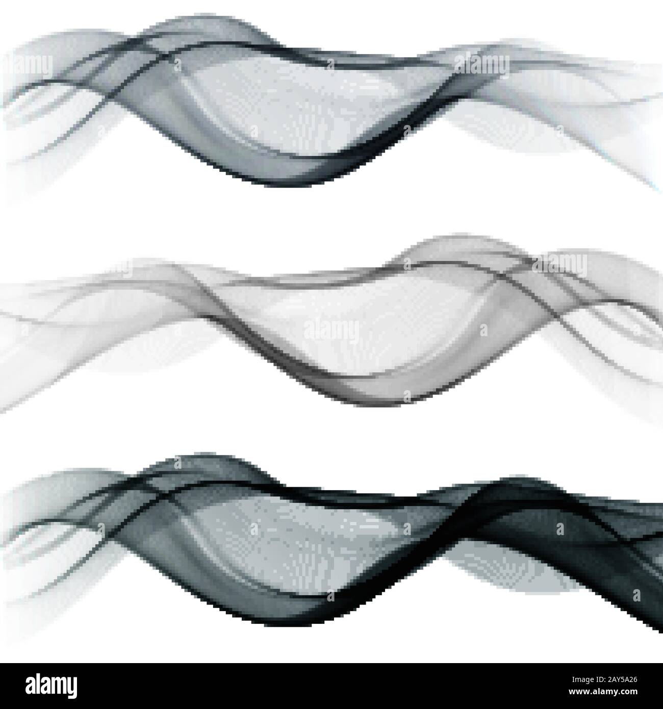 Modern futuristic soft smoke gradient flow lines collection. Vector ...