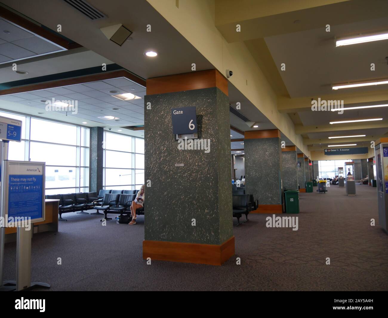 Warwick, Rhode Island-September 2017: Departure gates inside the T.F ...