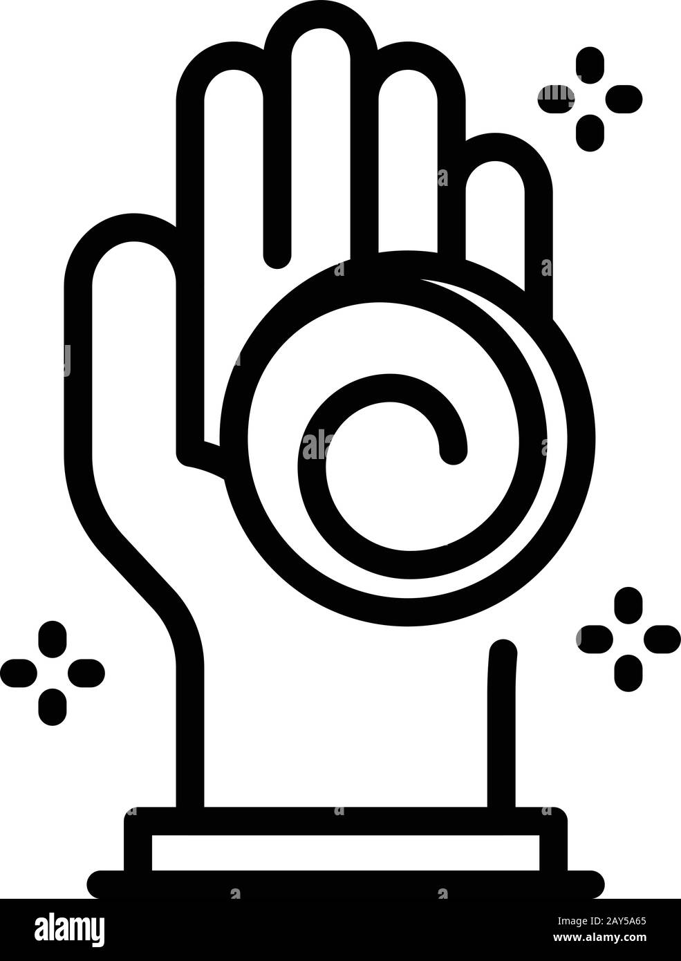 Hand hypnosis icon, outline style Stock Vector Image & Art - Alamy