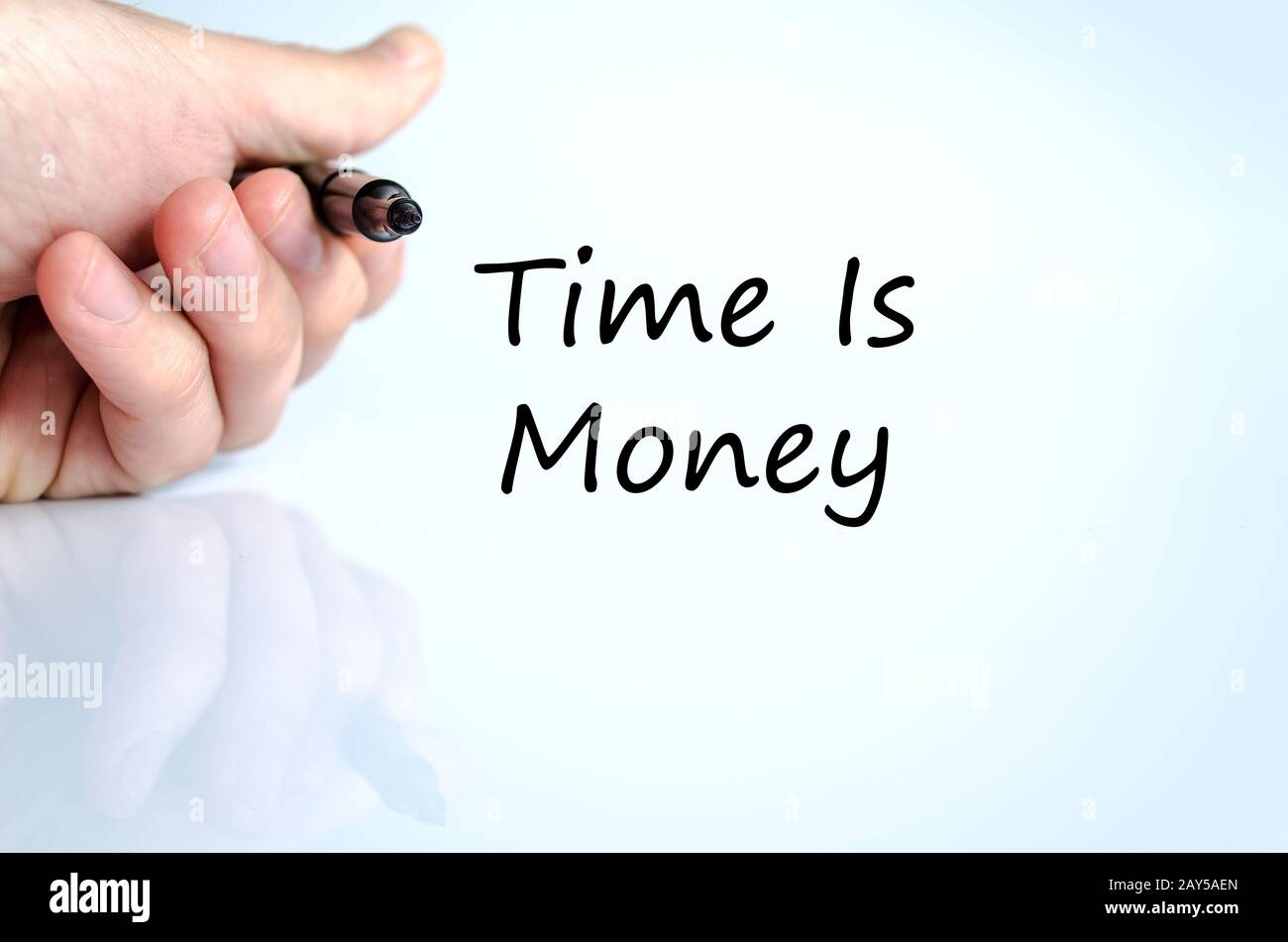 Time is money text concept Stock Photo - Alamy