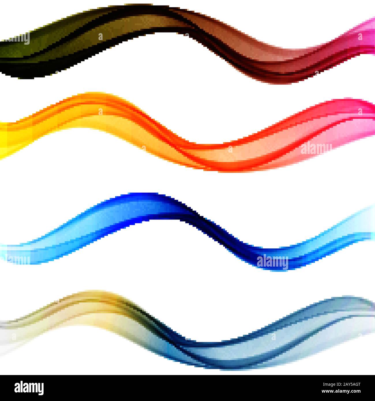 Set of vector waves. Abstract wave motion flow. Design element Stock ...