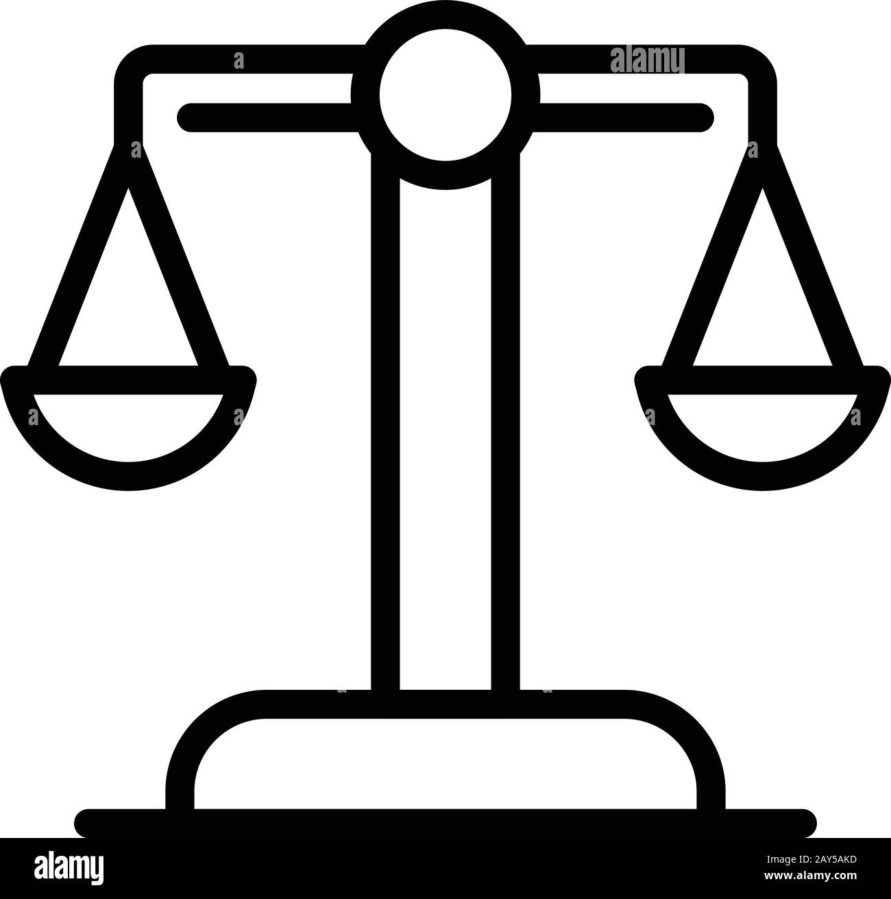Judge balance icon, outline style Stock Vector Image & Art - Alamy