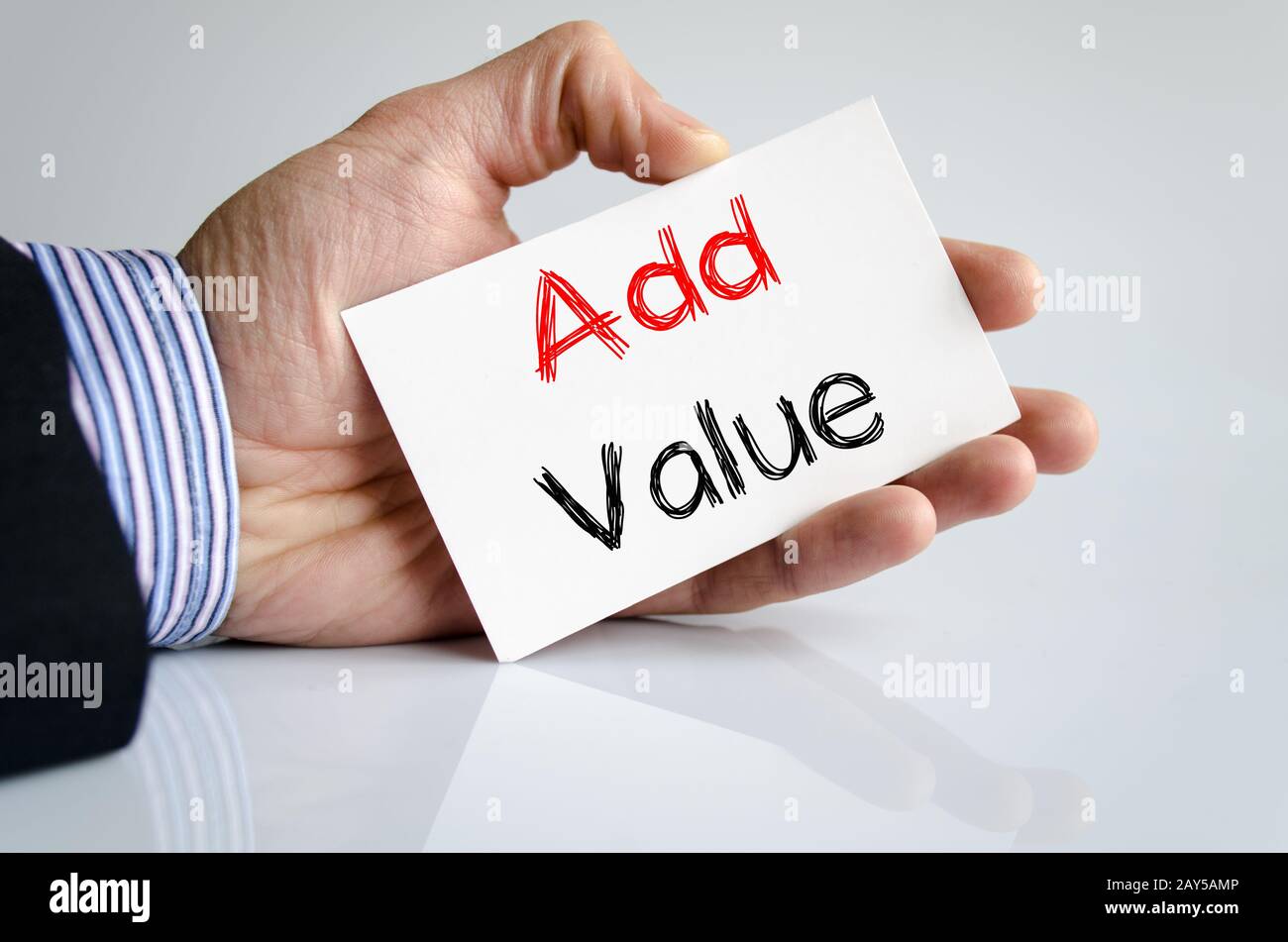 Add value text concept Stock Photo - Alamy