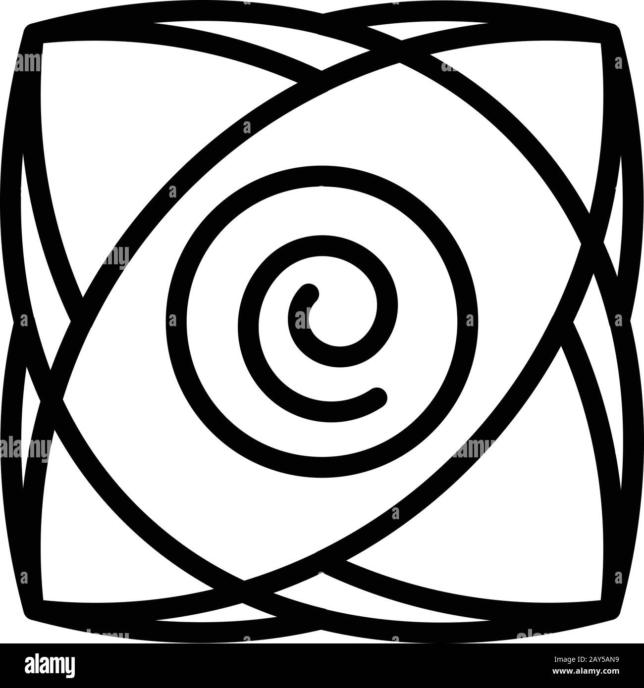 Spiral hypnosis icon, outline style Stock Vector Image & Art - Alamy