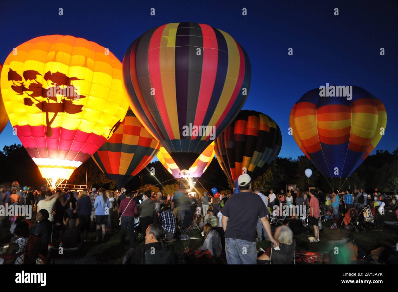 Balloon Glow At Dusk At The 2015 Plainville Fire Company Hot Air
