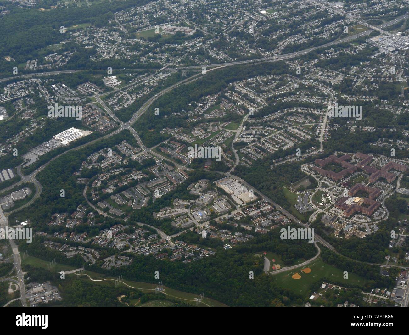 Aerial panoramic view baltimore city hi-res stock photography and ...