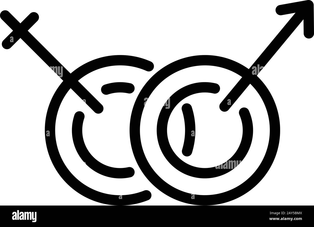 Divorce couple sign icon, outline style Stock Vector Image & Art - Alamy