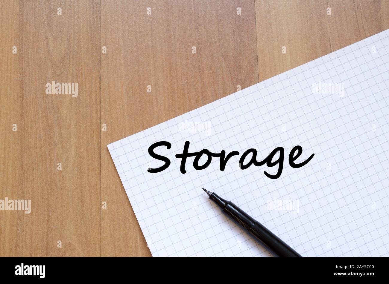 Storage write on notebook Stock Photo - Alamy