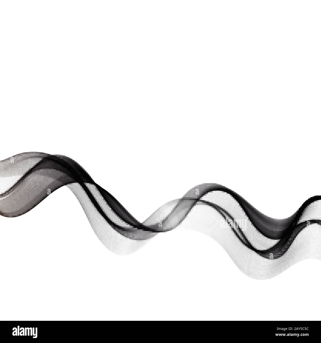 Abstract vector smooth gray wave vector. Curve flow grey motion ...