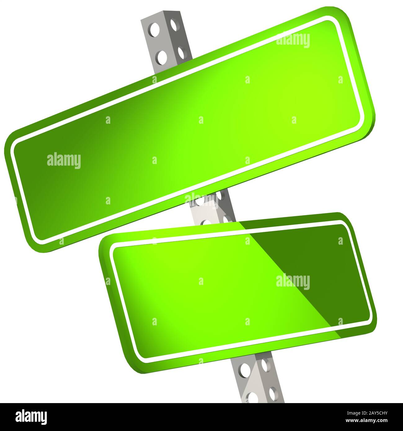 Directional traffic sign two Cut Out Stock Images & Pictures - Alamy