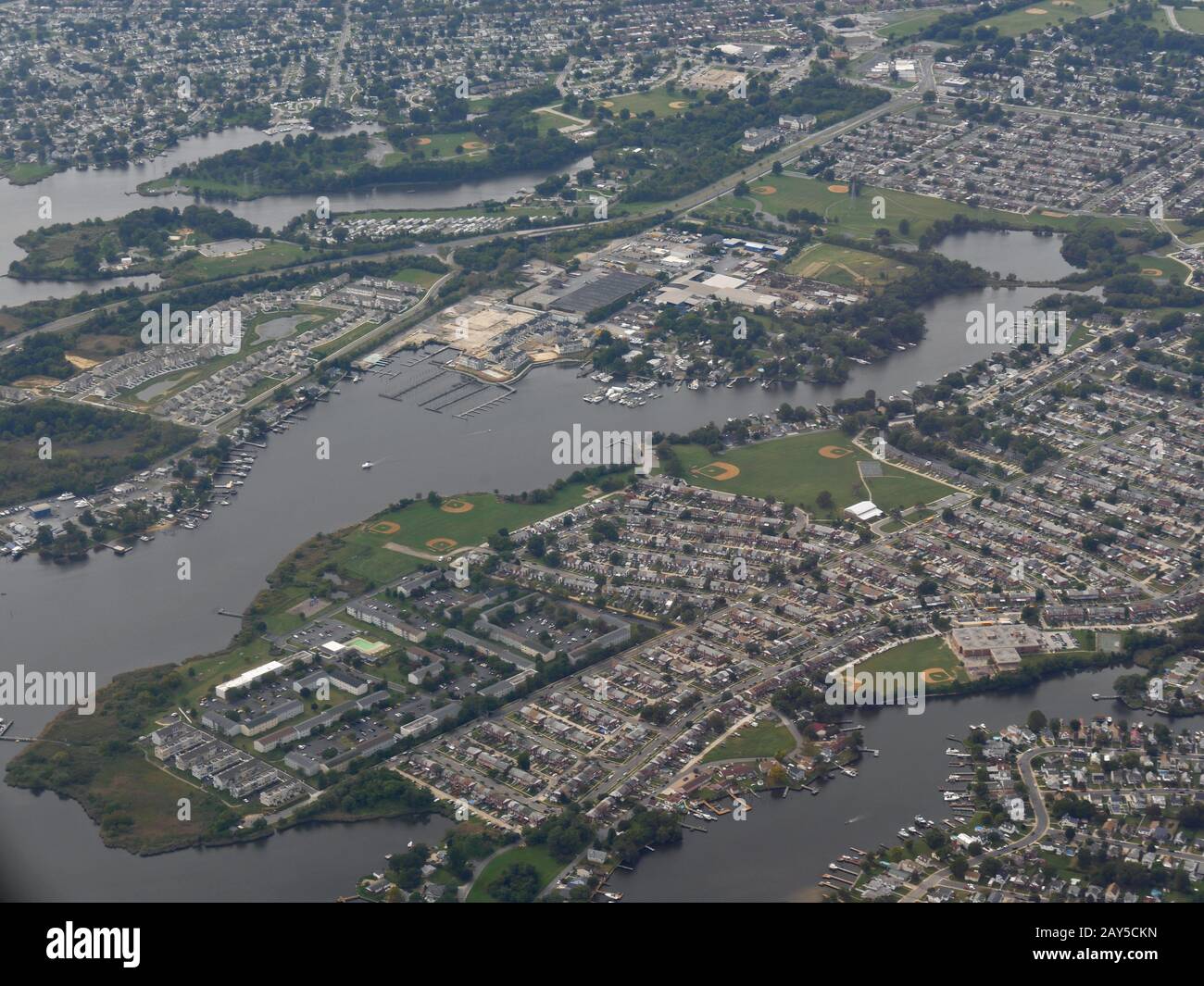 Aerial panoramic view baltimore city hi-res stock photography and ...