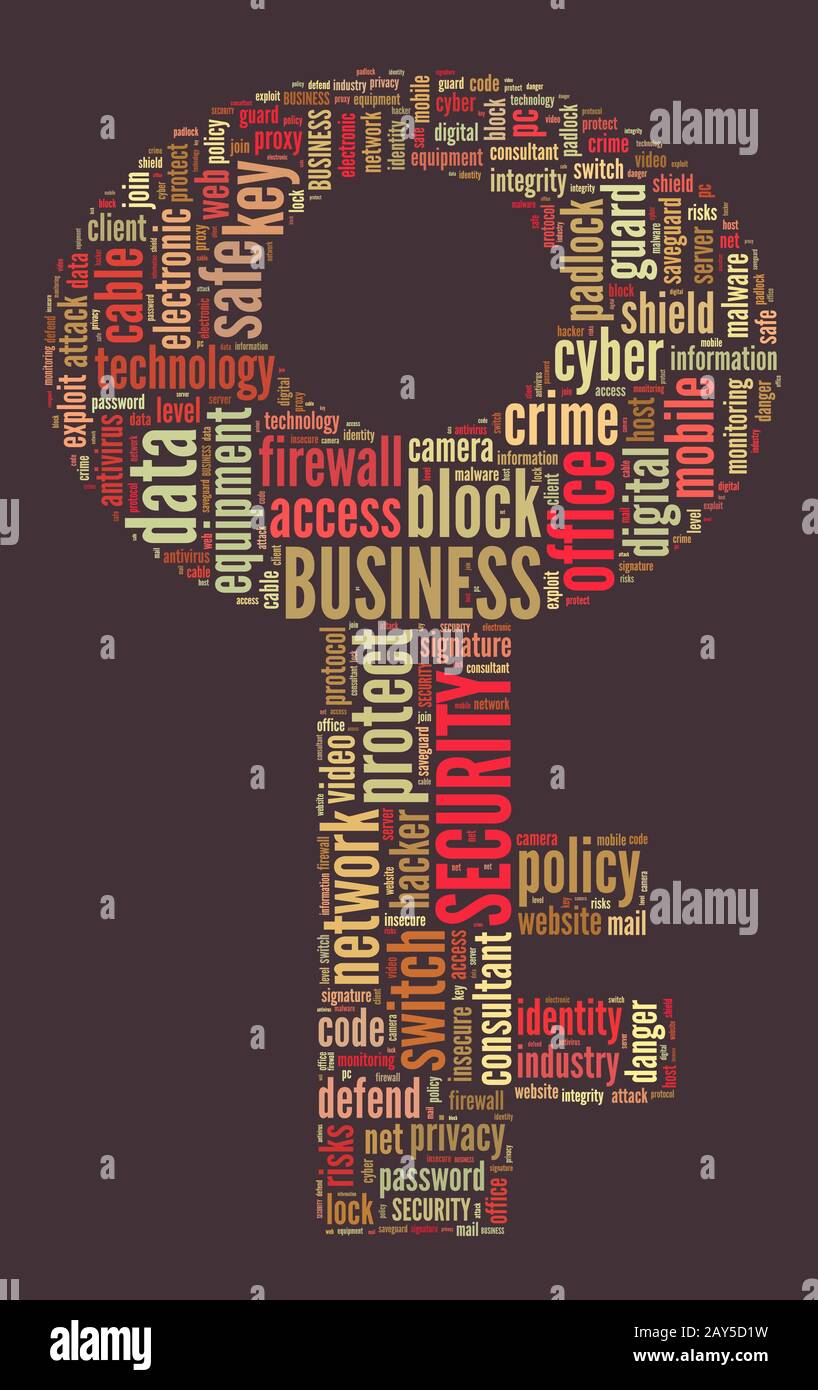 Security word cloud illustration concept hi-res stock photography and ...