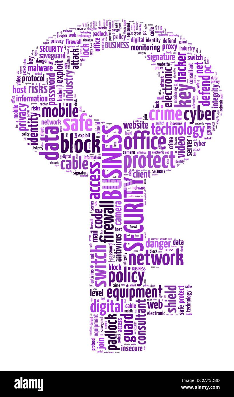 Security word cloud illustration concept Stock Photo - Alamy