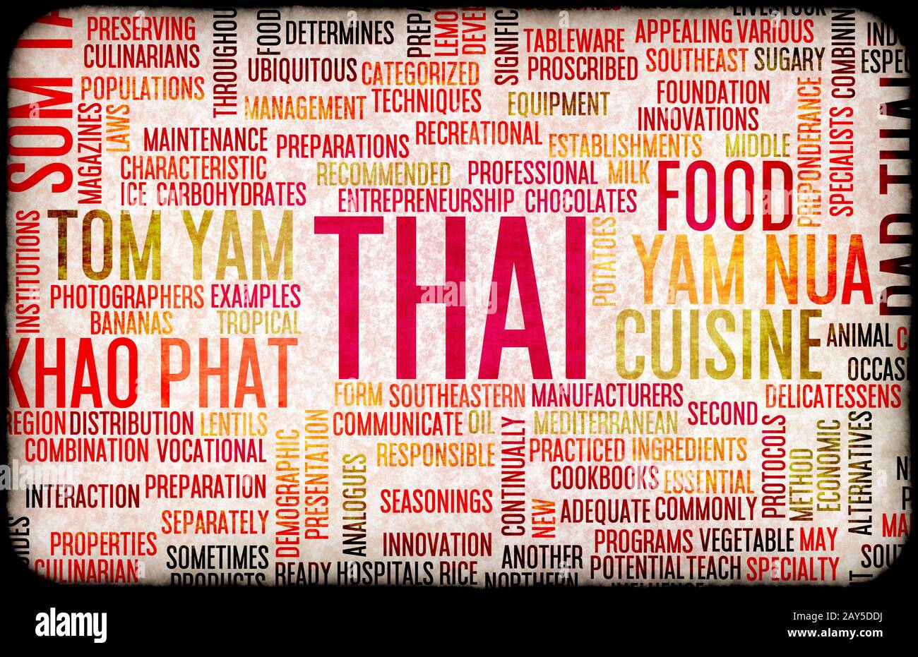Thai Food Menu Stock Photo - Alamy