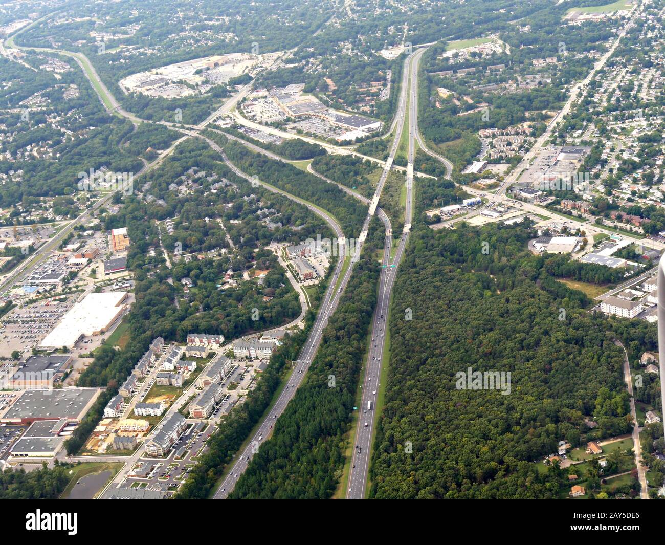 Baltimore, Maryland- September 2017: Aerial view of Baltimore with ...